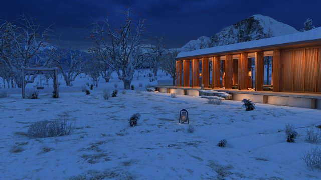 Snow scene 3D Model in Buildings 3DExport