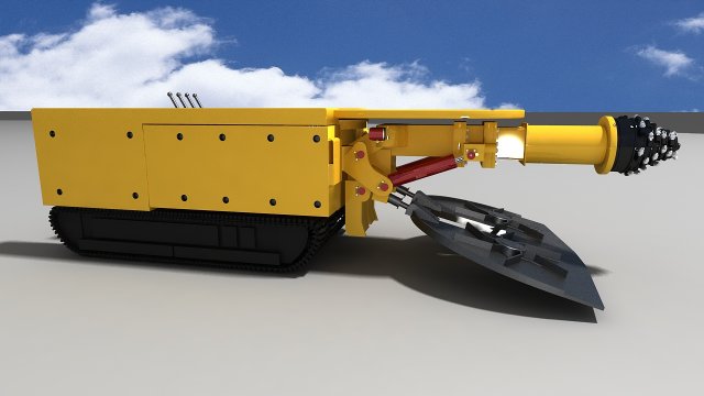 Roadheader 3D Model in Heavy Equipment 3DExport