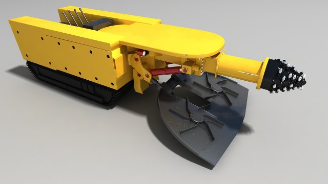 Roadheader 3D Model in Heavy Equipment 3DExport