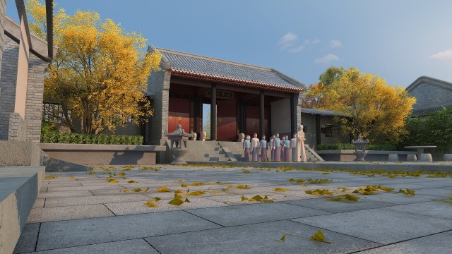 Ancient school 3D Model in Buildings 3DExport