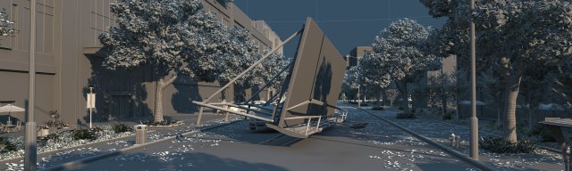 Building collapsed 3D Model in Buildings 3DExport