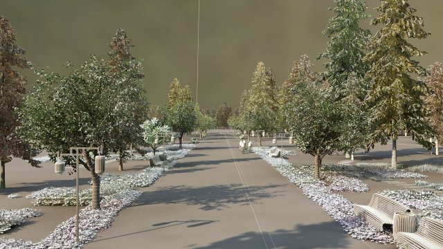 Field 3D Model in Environment 3DExport