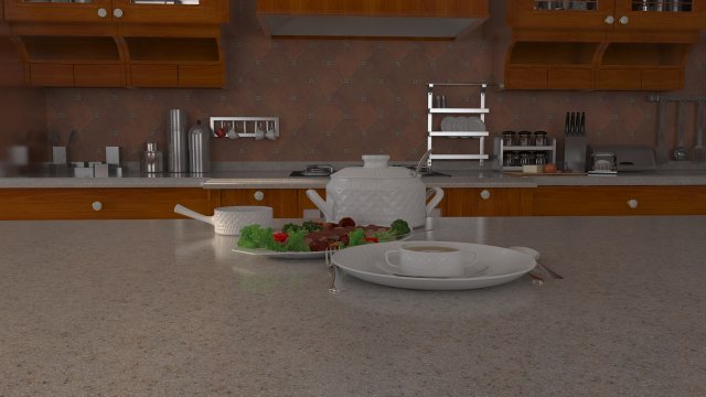 Kitchen 3D Model in Kitchen 3DExport