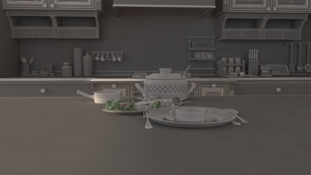 Kitchen 3D Model in Kitchen 3DExport