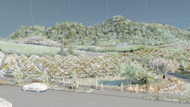 Orchard 3D Model in Environment 3DExport