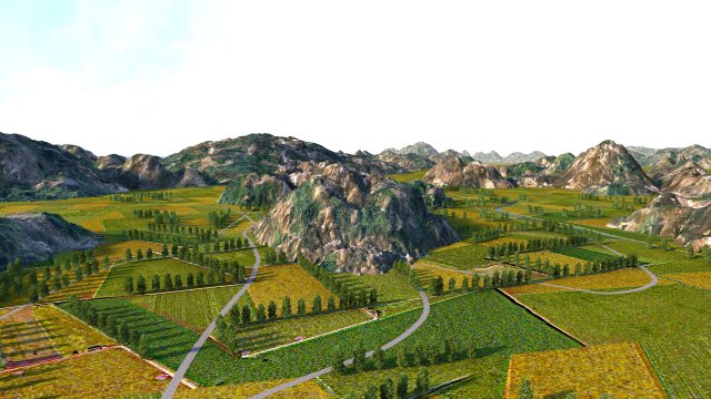 Farmland 3D Model in Environment 3DExport