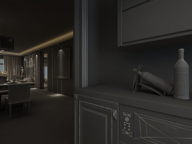 Indoor 3D Model in Hall 3DExport