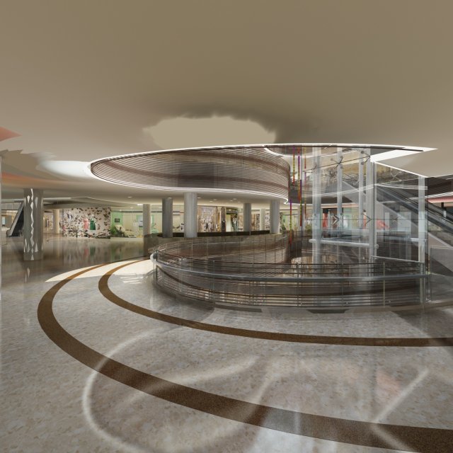 Shopping mall 3D Model in Hall 3DExport