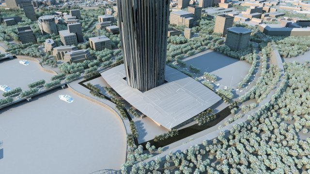 Construction site 3D Model in Buildings 3DExport