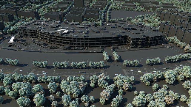 Construction site 3D Model in Buildings 3DExport