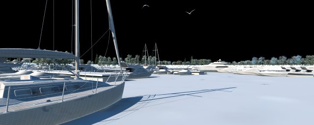 Harbor 3D Model in Buildings 3DExport