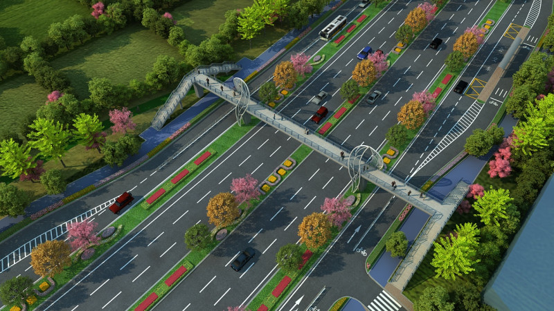Highway 3D Model in Buildings 3DExport