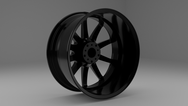 black car rim Free 3D Model in Parts of auto 3DExport