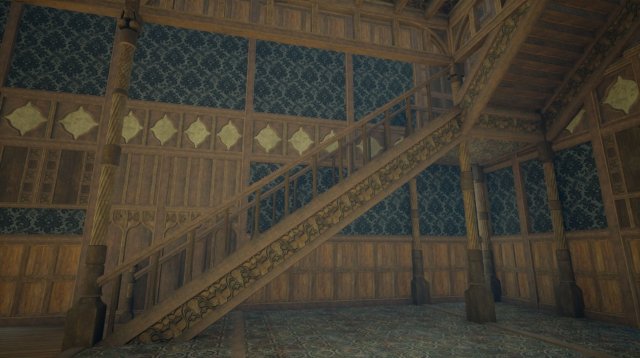 Medieval House library- interior and exterior design Low-poly 3D Model ...