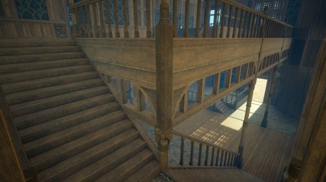 Medieval House library- interior and exterior design Low-poly 3D Model ...