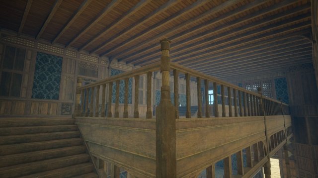 Medieval House library- interior and exterior design Low-poly 3D Model ...