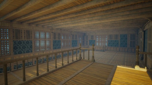 Medieval House library- interior and exterior design Low-poly 3D Model ...