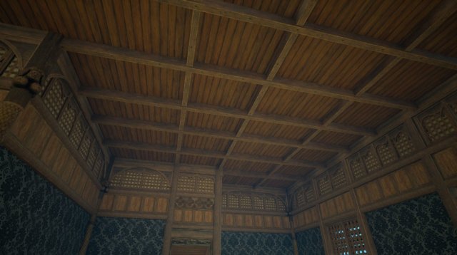 Medieval House library- interior and exterior design Low-poly 3D Model ...