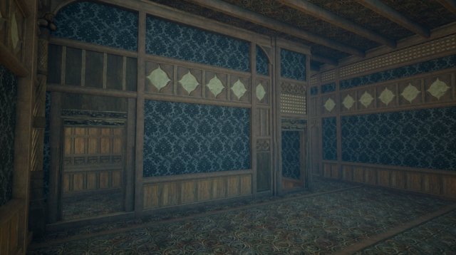 Medieval House library- interior and exterior design Low-poly 3D Model ...