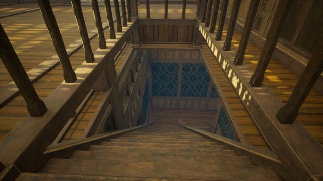 Medieval House library- interior and exterior design Low-poly 3D Model ...