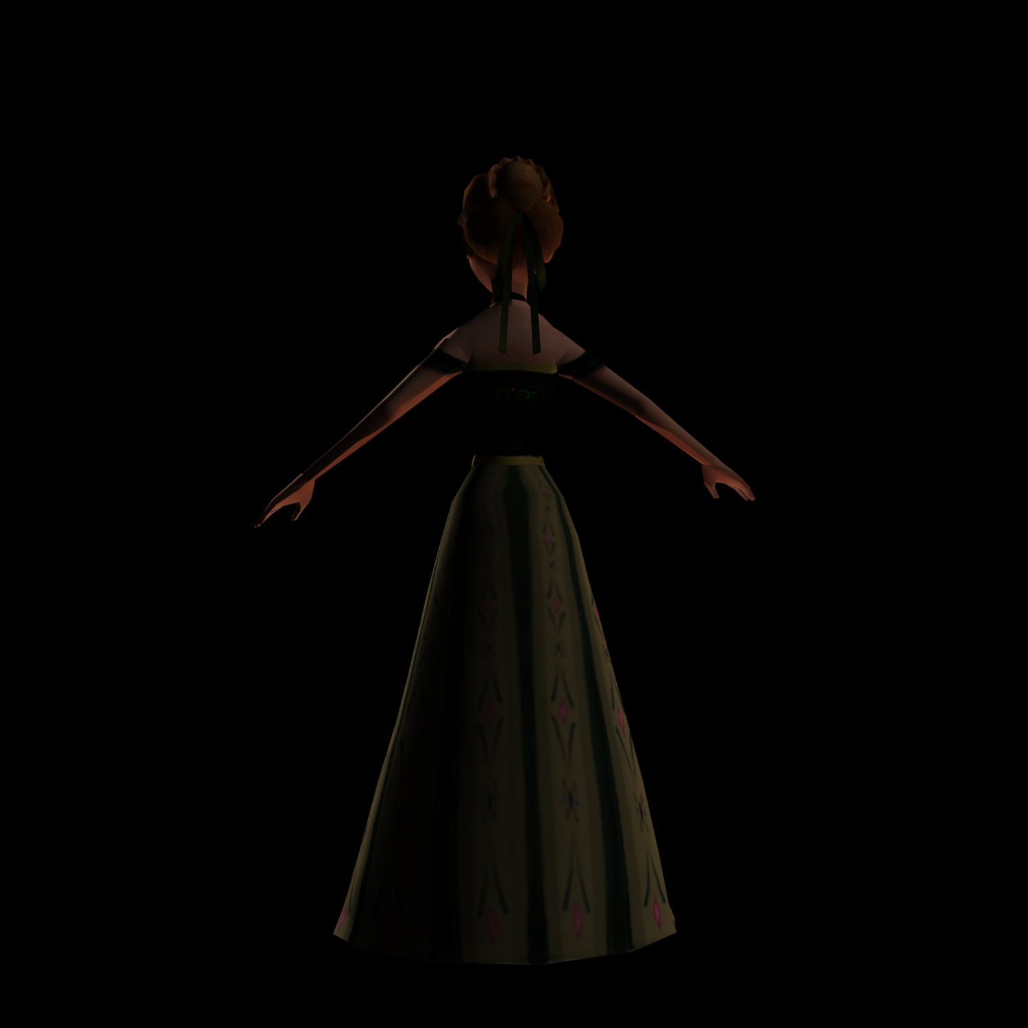 Anna - Frozen 3D Model in Cartoon 3DExport