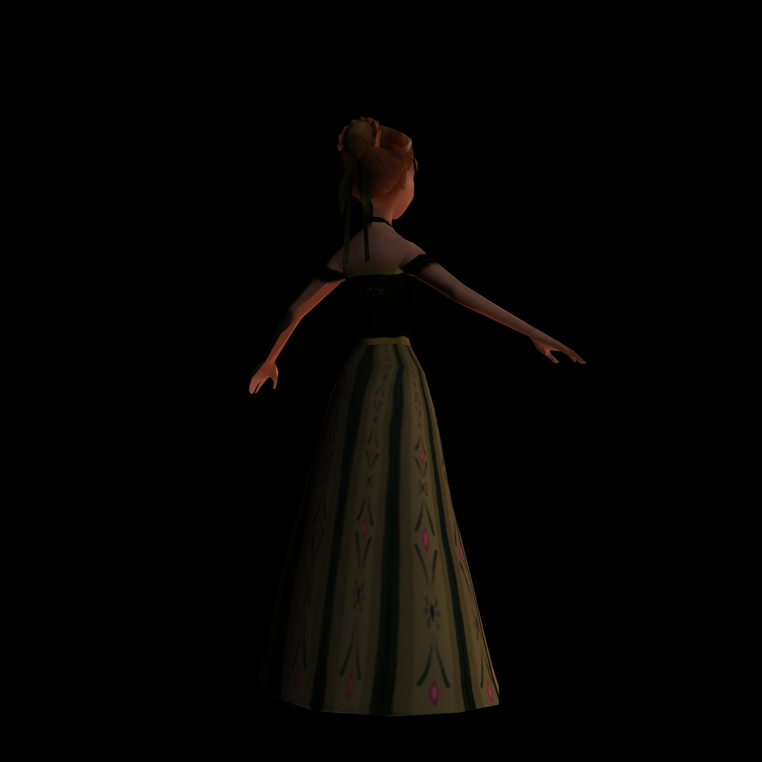 Anna - Frozen 3D Model in Cartoon 3DExport