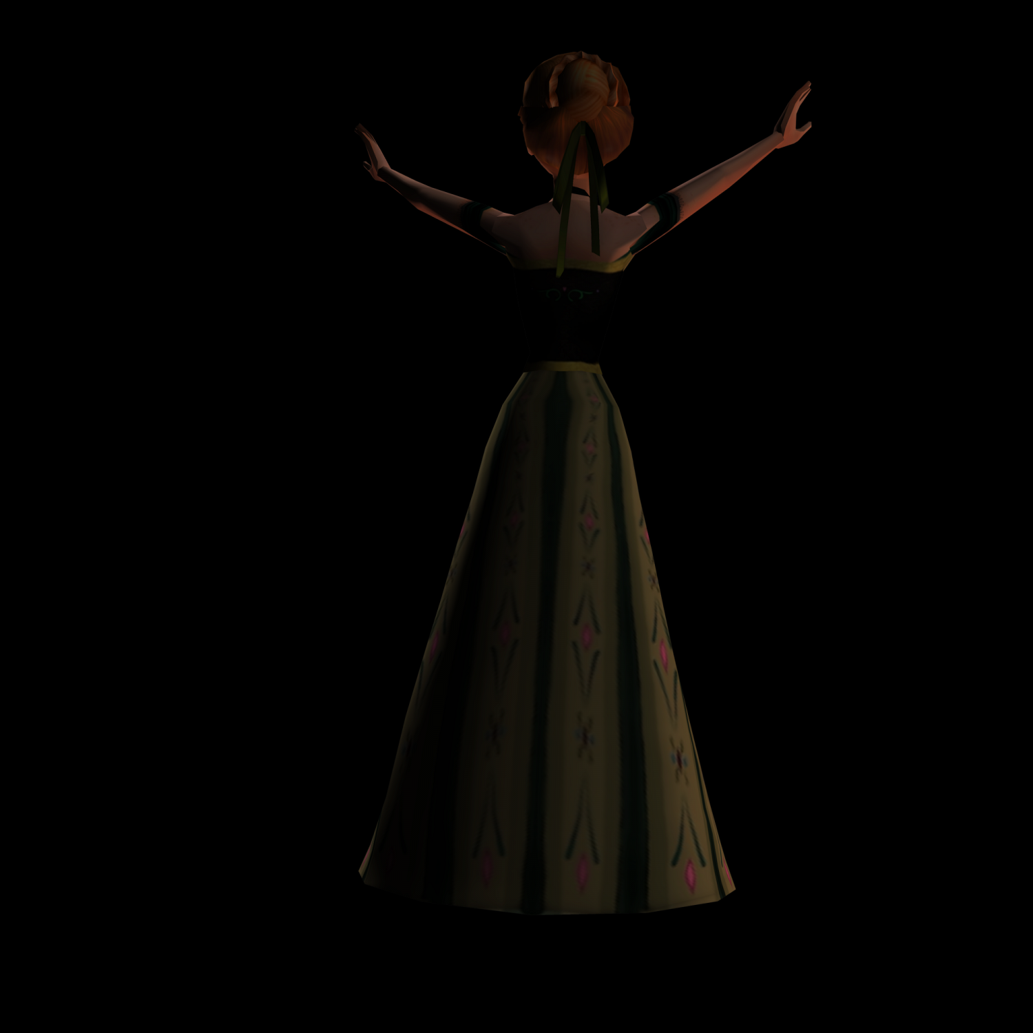 Anna - Frozen 3D Model in Cartoon 3DExport