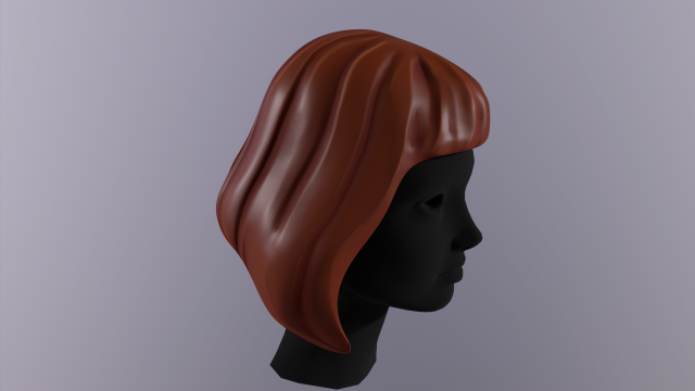 Stylized Female Hair 3D Model in Woman 3DExport