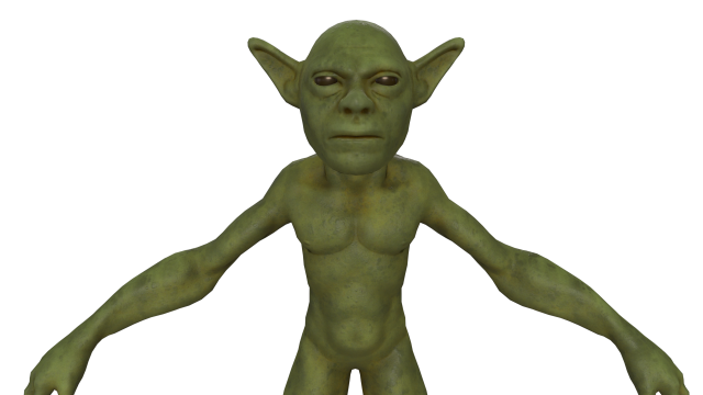 Wild Goblin with control rig I Epic skeleton 3D Model in Monster 3DExport