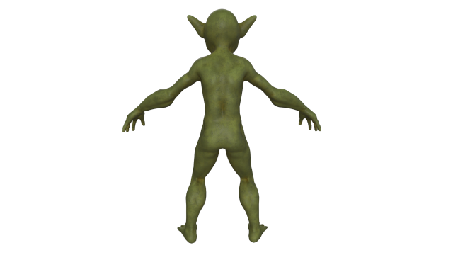 Wild Goblin with control rig I Epic skeleton 3D Model in Monster 3DExport