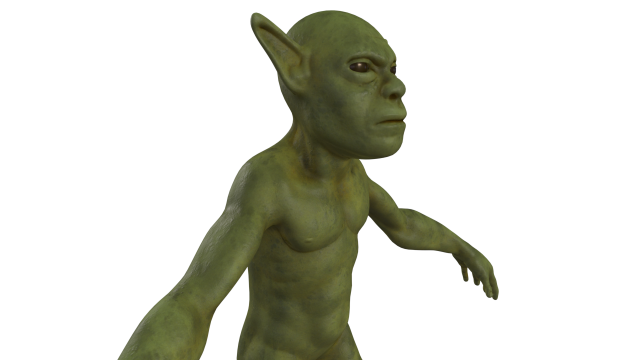 Wild Goblin with control rig I Epic skeleton 3D Model in Monster 3DExport