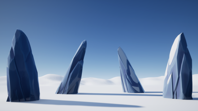stylized ice formations 3D Model in Landscapes 3DExport