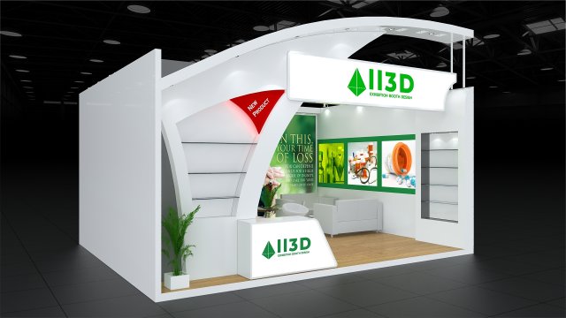 Exhibition Stall One Side Open 6X5 Modelo 3D in Exposición 3DExport