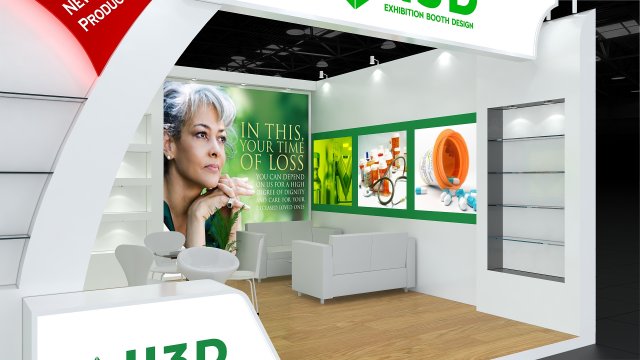 Exhibition Stall One Side Open 6X5 3D Model in Exhibit 3DExport