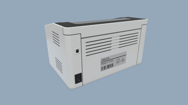 printer 3D Model in Computer 3DExport
