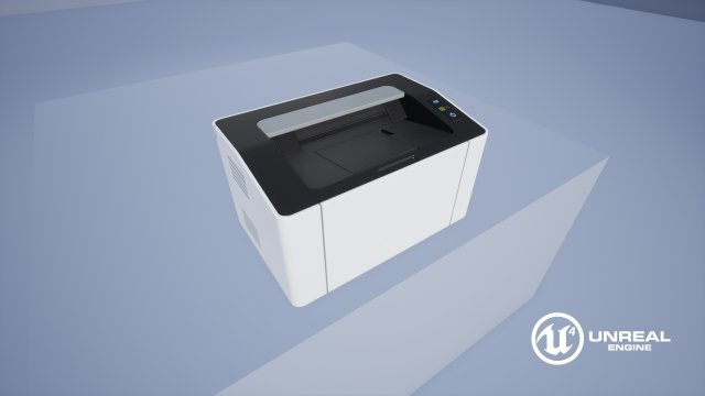 printer 3D Model in Computer 3DExport