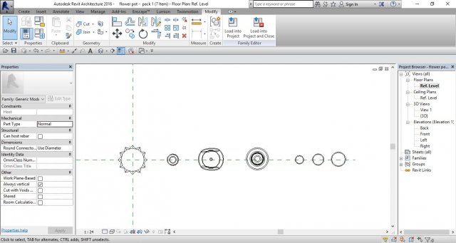 flower pot revit family pack 3D Model in Decoration 3DExport