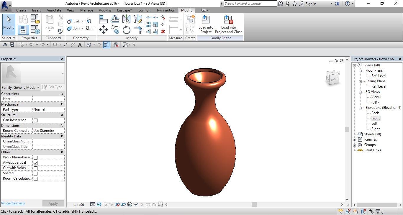 Flower Pot Revit Family Pack 3D Model in Decoration 3DExport