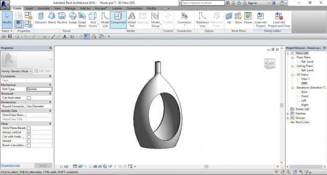 flower pot revit family pack 3D Model in Decoration 3DExport