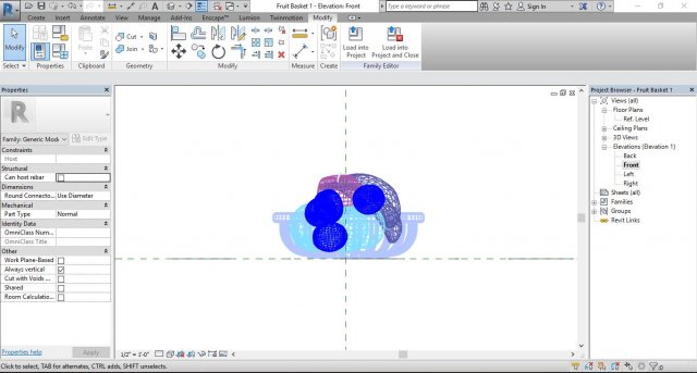 fruit basket revit family object 3D Model in Fruit 3DExport