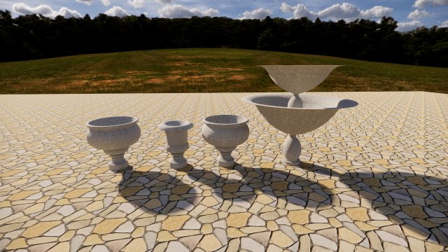 stone pot and fountain revit family 3D Model in Decoration 3DExport