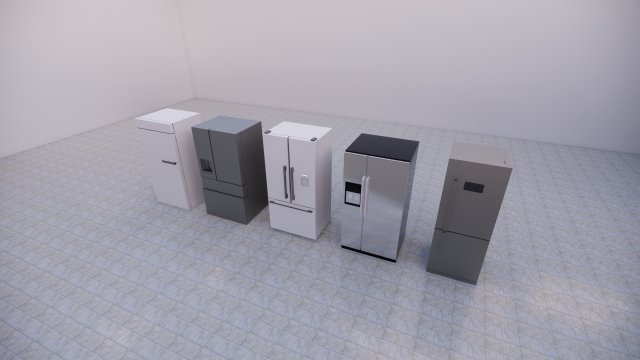 refrigerator revit family package 3D Model in Household Appliances 3DExport