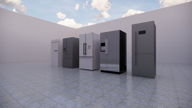 refrigerator revit family package 3D Model in Household Appliances 3DExport