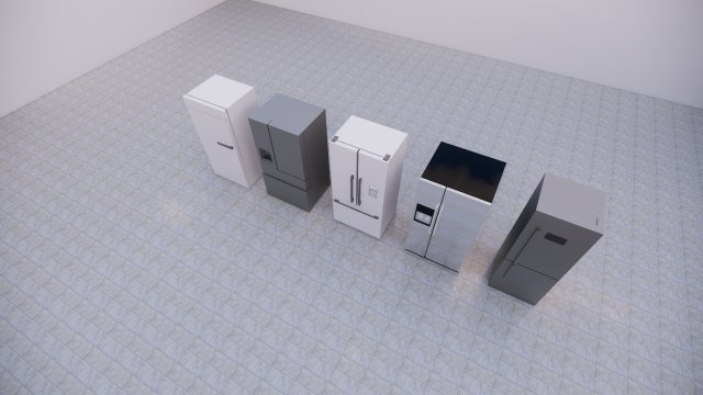 refrigerator revit family package 3D Model in Household Appliances 3DExport