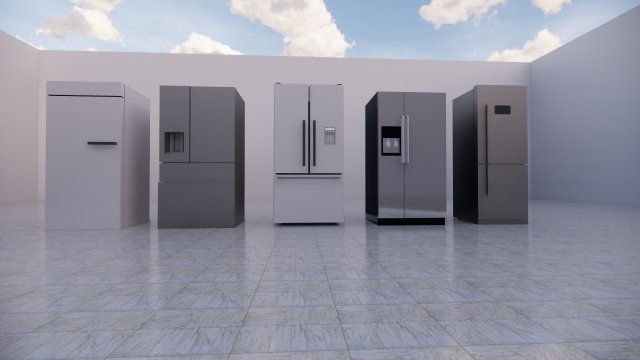refrigerator revit family package 3D Model in Household Appliances 3DExport