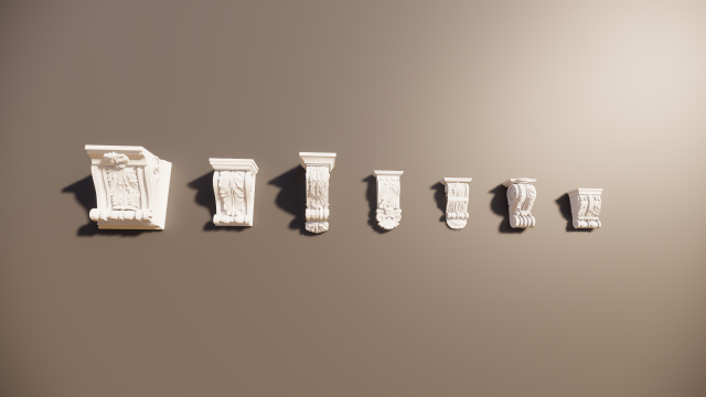 roman revit family elements Modèle 3D in Decoration 3DExport