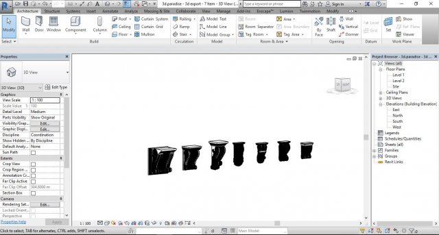 roman revit family elements Modèle 3D in Decoration 3DExport