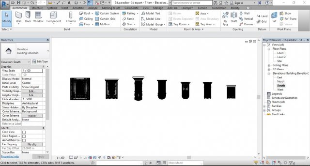 roman revit family elements Modèle 3D in Decoration 3DExport