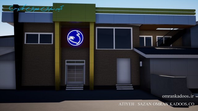 exterior concept design of a commercial food complex 3D Model in ...