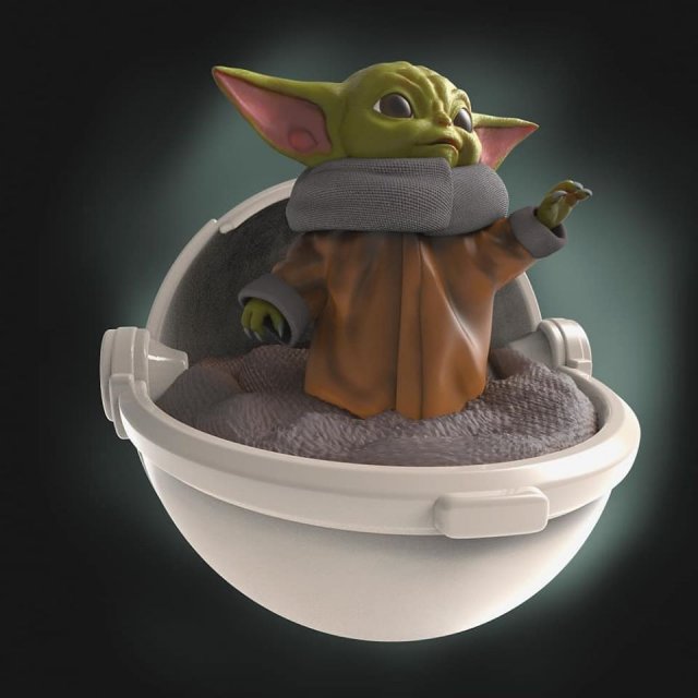 baby yoda stl files star wars fanart 3d print Free 3D Print Model in ...